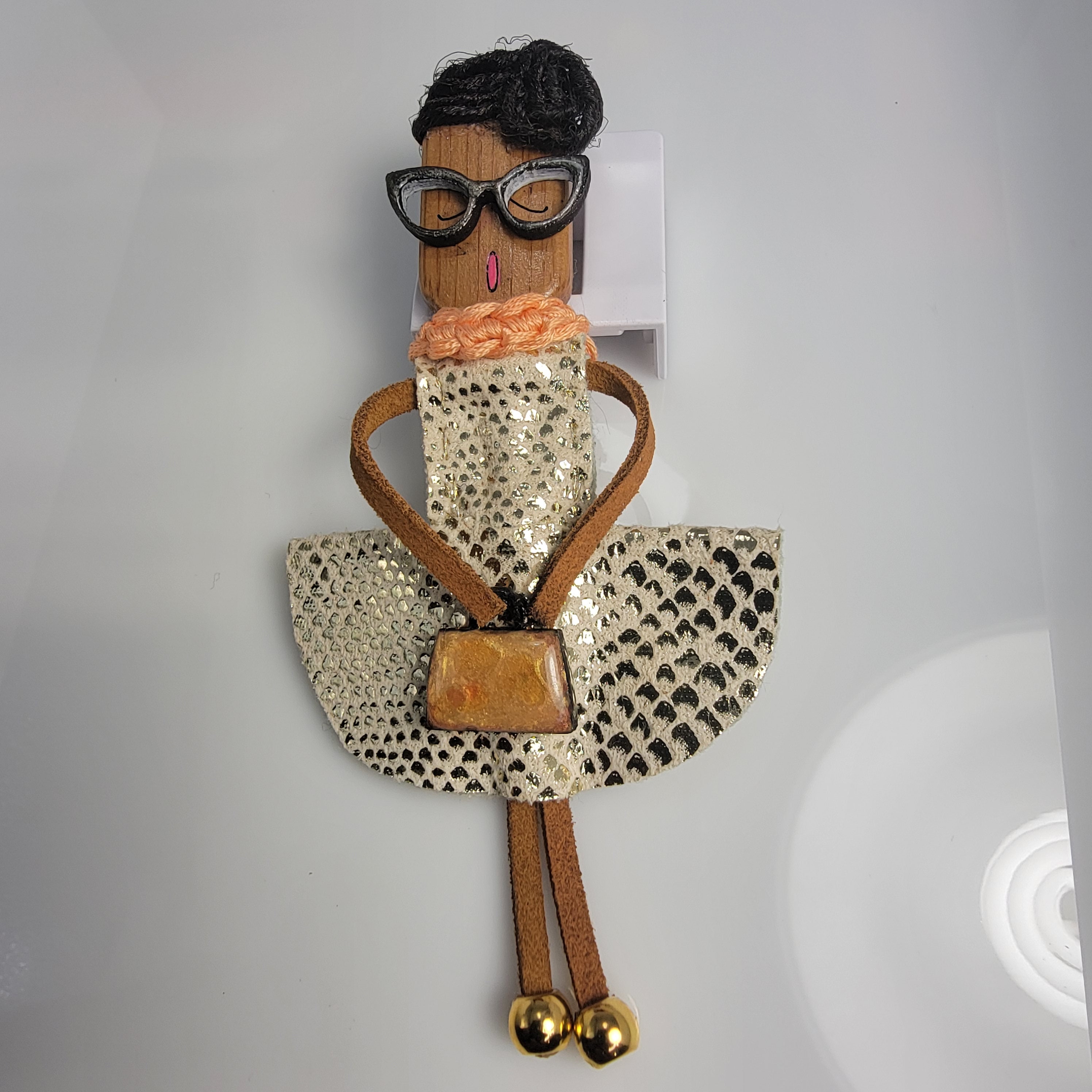 Empowering Brooch Pin, African Woman Brooch, Woman With Locs Brooch ...
