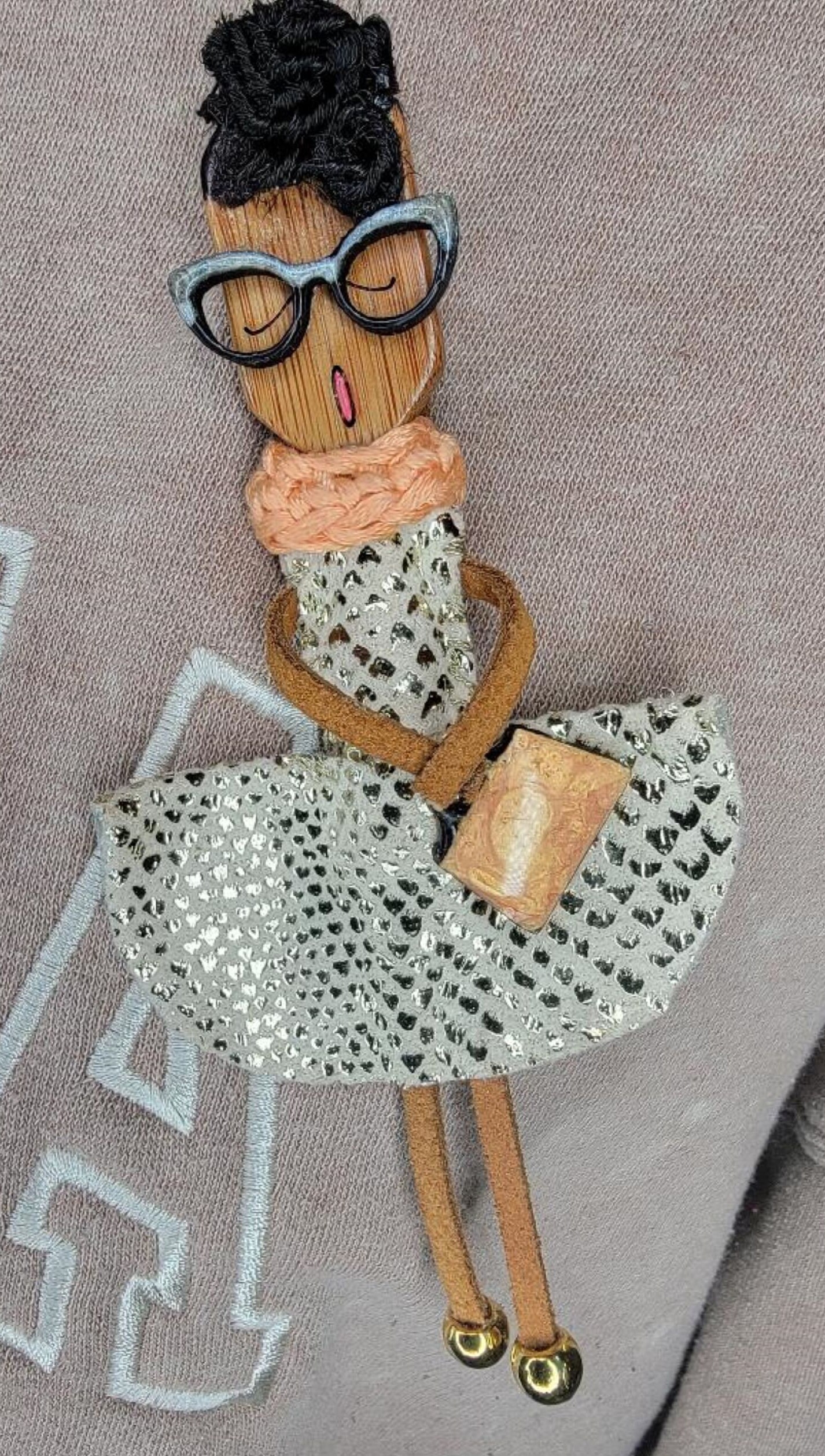 Empowering Brooch Pin, African Woman Brooch, Woman With Locs Brooch ...