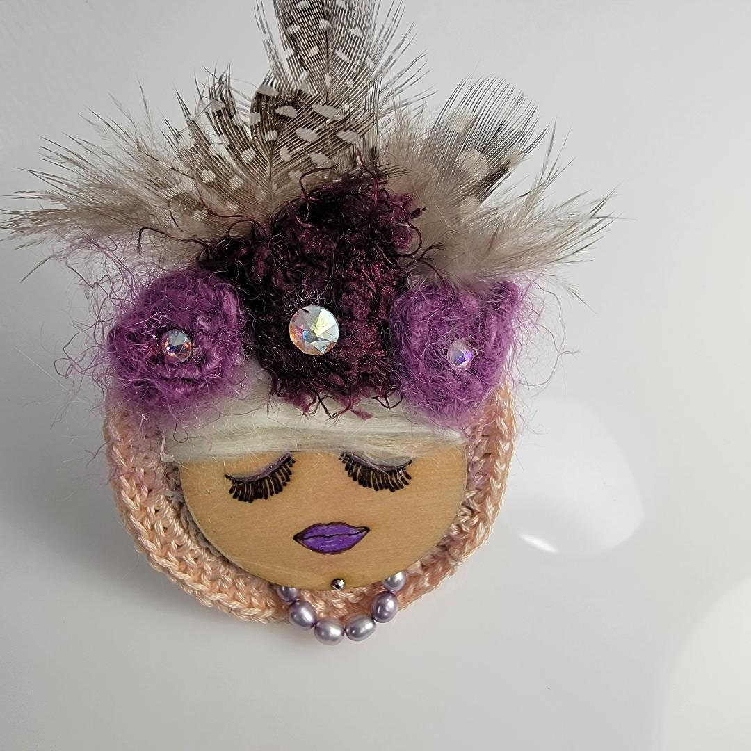 Vintage Flapper Blondie Brooch Pin, Vintage Brooch, Flapper Brooch ...