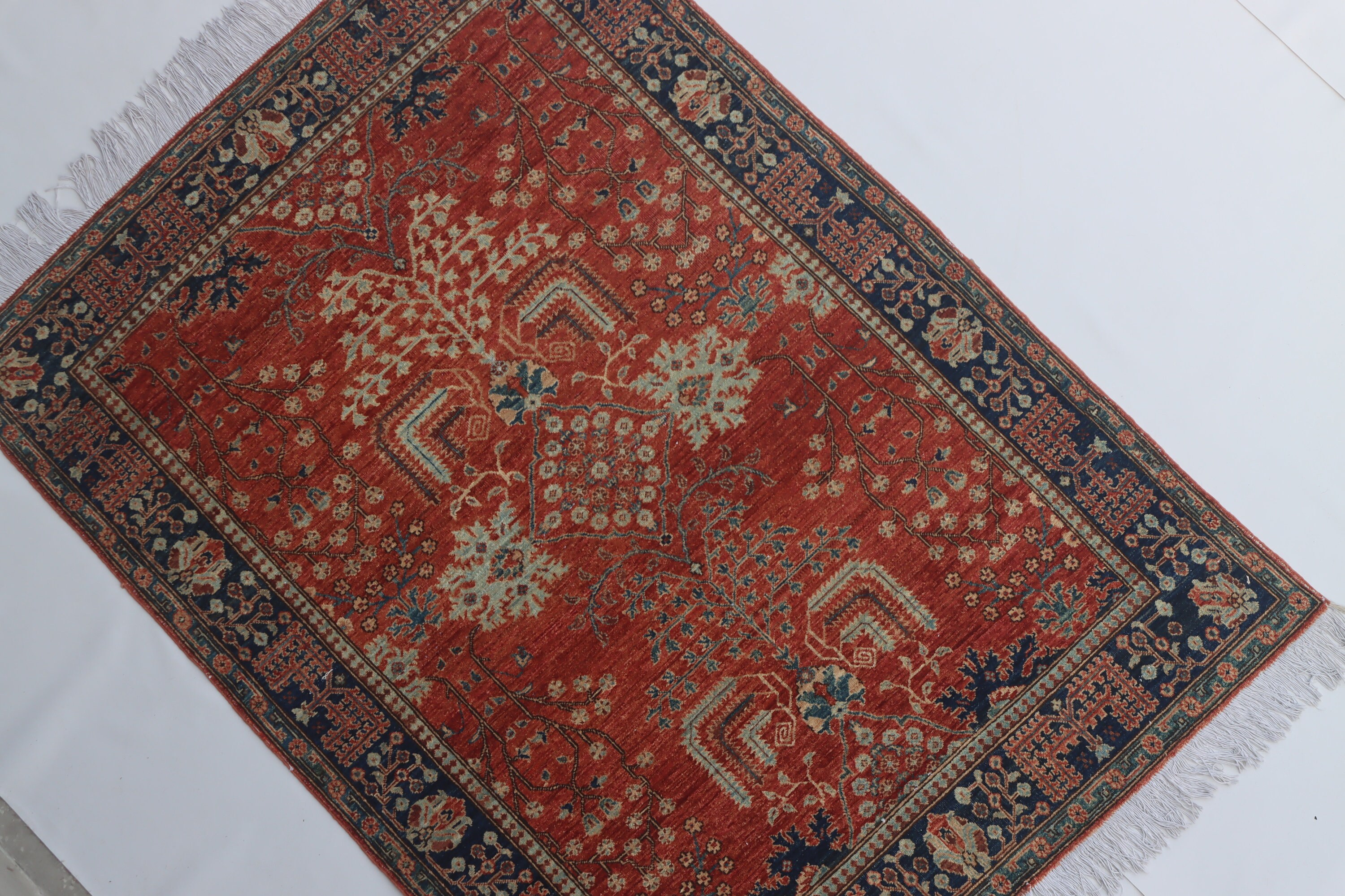 5x7 Ft-red Bidjar Area Rug - Persian Style Afghan Hand Knotted Oriental Rug - Kitchen Rug ...