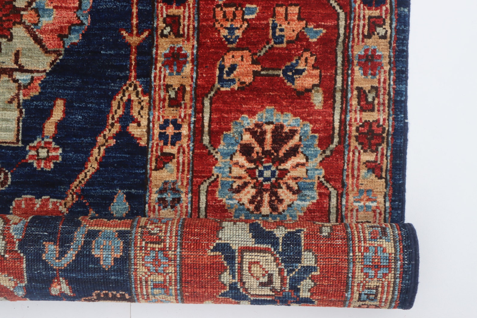 5x8ft Tebriz Rug - Red Persian Style Hand Knotted Veg Dyes Wool Area ...