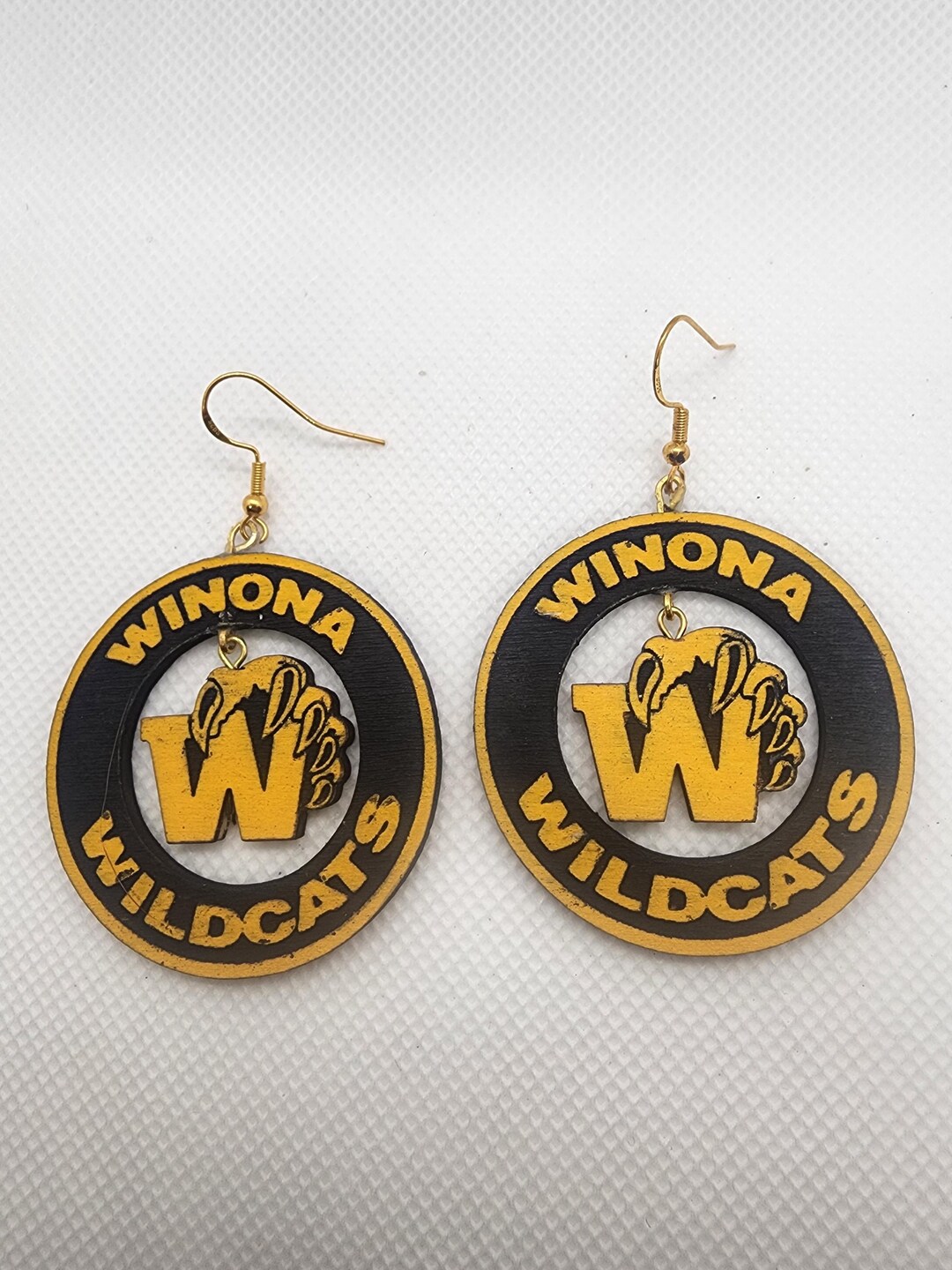 Winona ISD - Wildcat Logo Earrings - Etsy