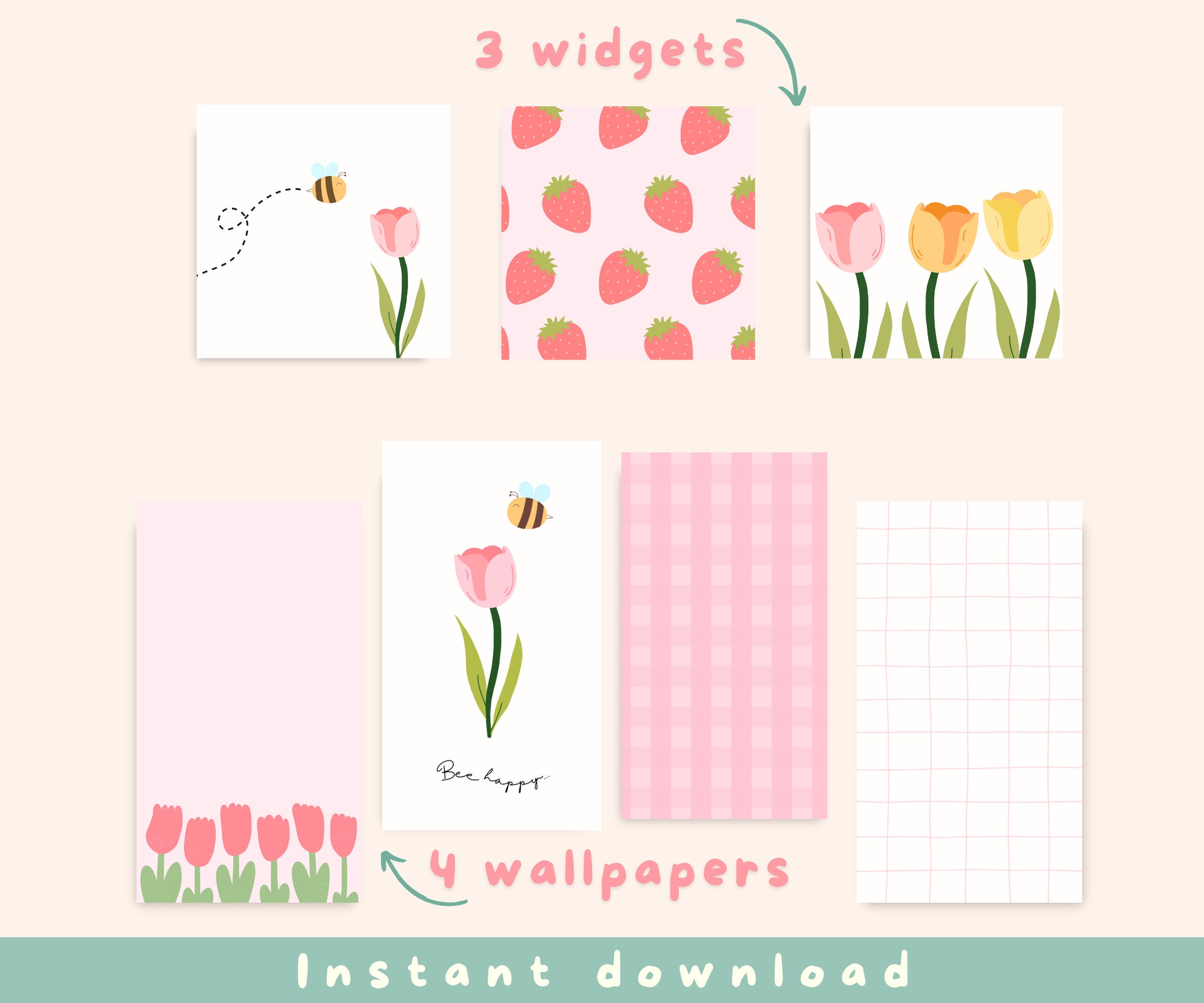 IOS Spring Phone Icon Pack, Wallpapers and Widgets for Phone, Spring ...