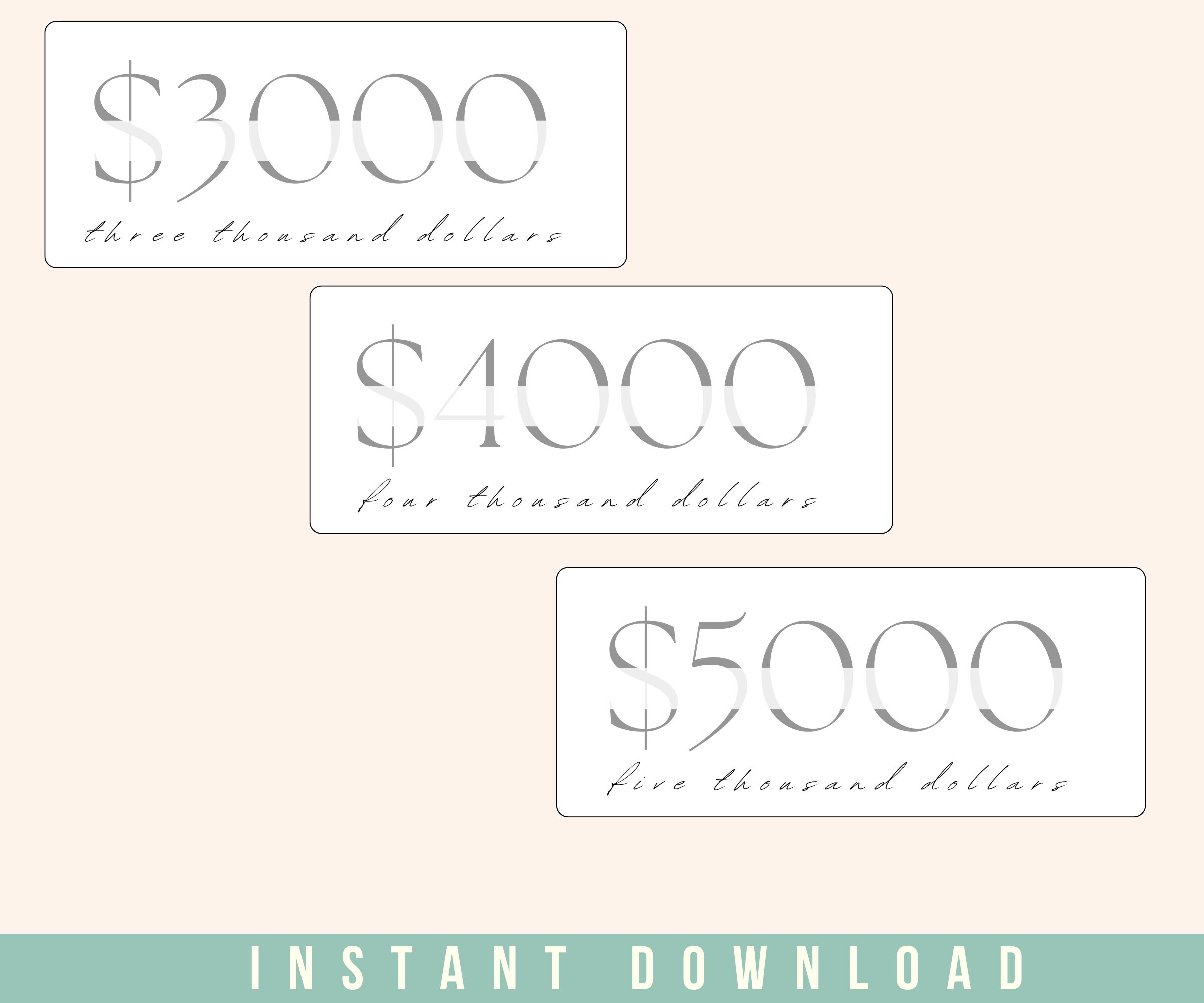 Simple Placeholders for Cash Stuffing, Printable Budget Binder ...
