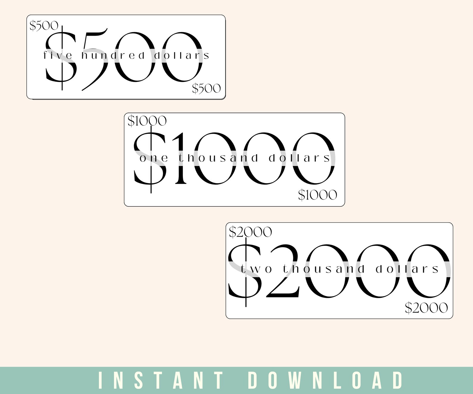 Dollar Bill Placeholders for Cash Stuffing, Printable Budget Binder ...