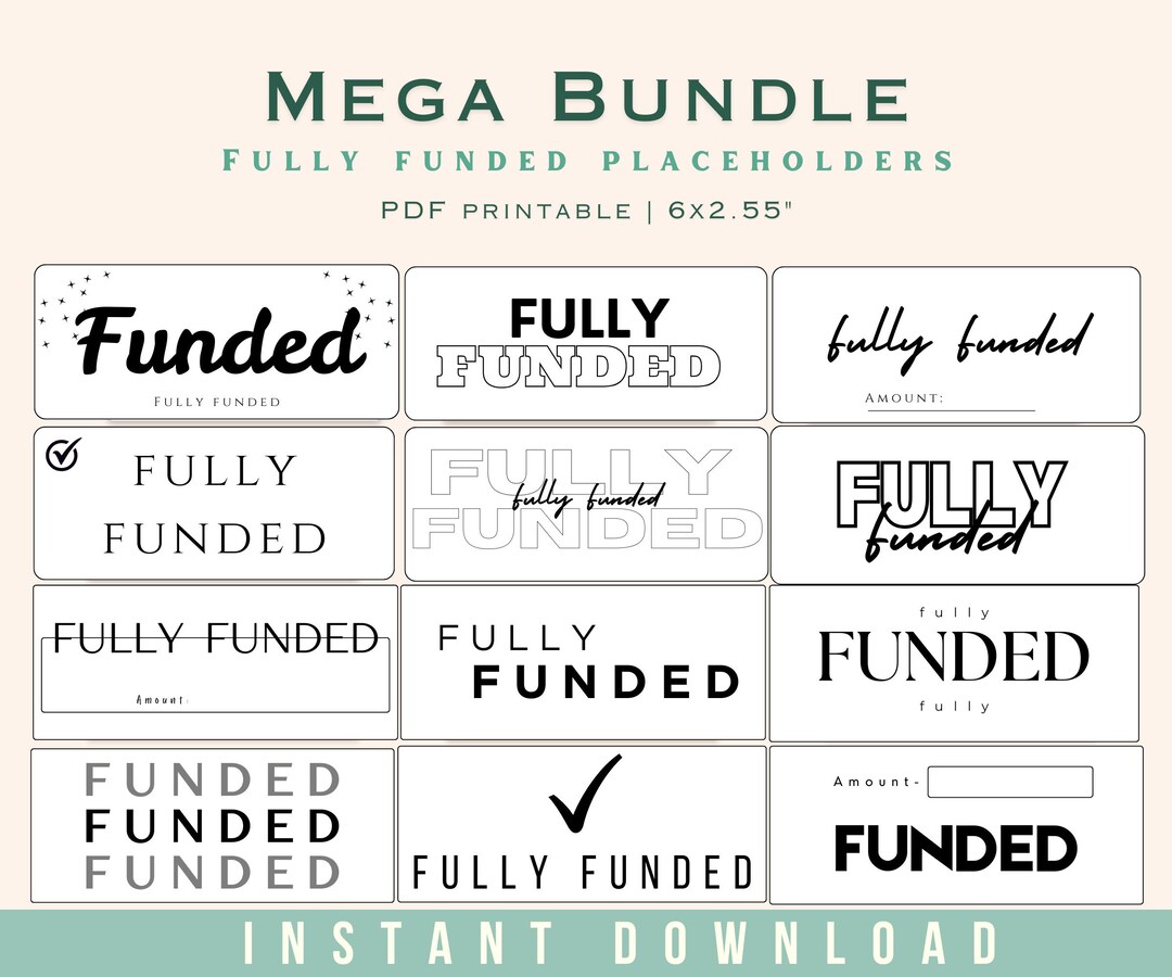 Printable Budget Binder Mega Bundle: Fully Funded A6 Slips (PDF ...