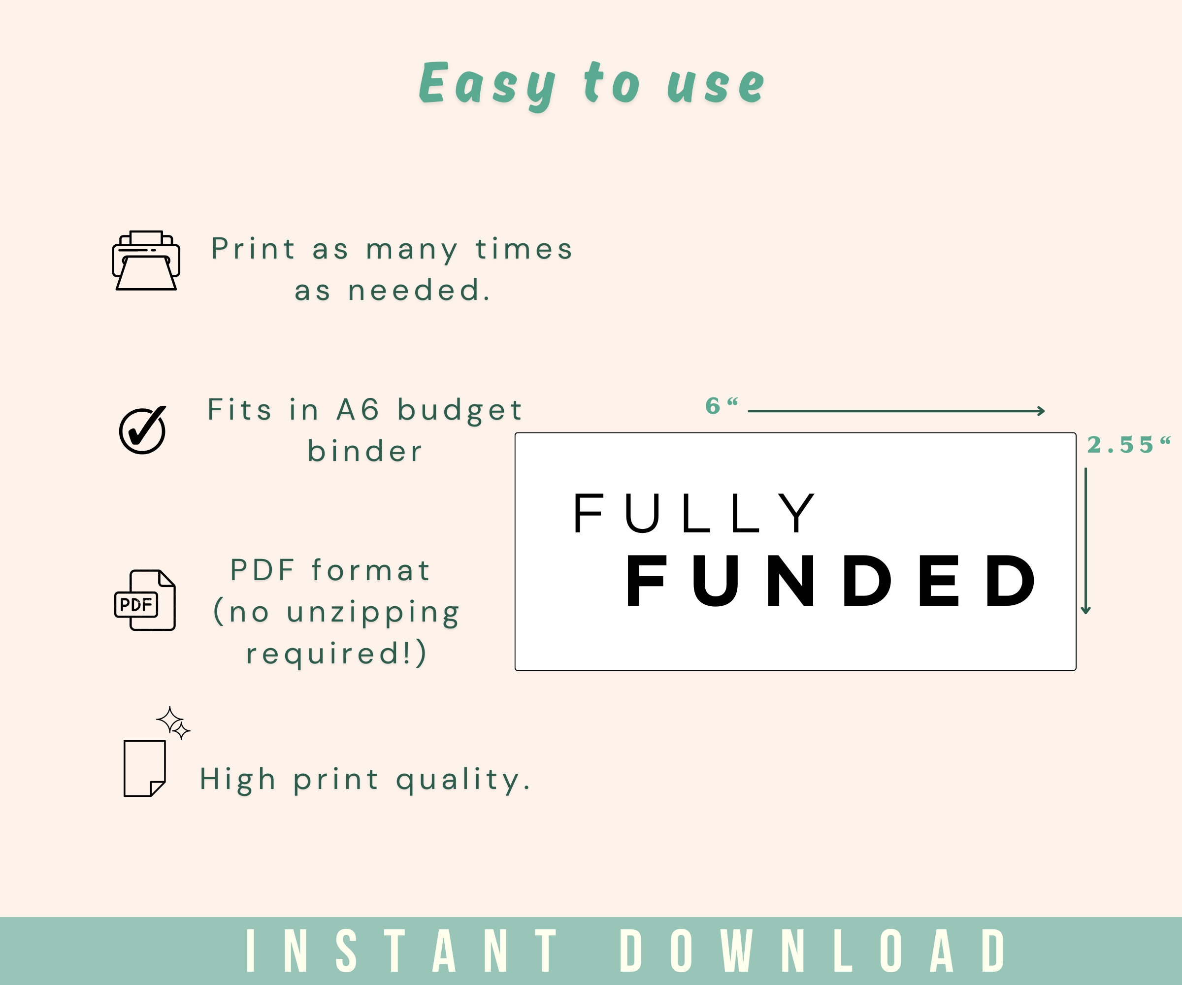 Fully Funded Placeholder Bundle: Printable Budget Binder (digital ...