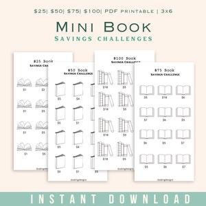 Book Savings Challenge Bundle, Low Income Savings, Book Lover Savings ...