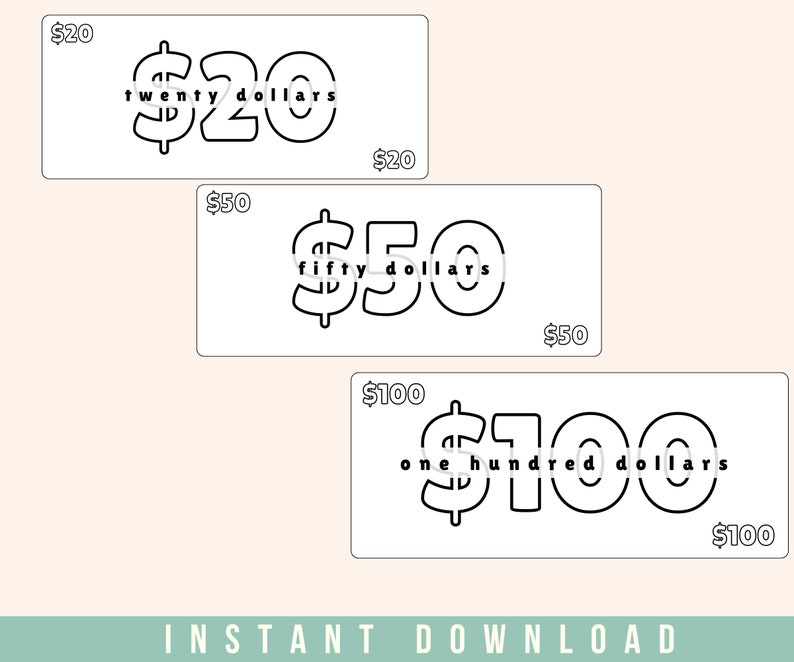 Coloring Placeholders for Cash Stuffing, Printable Budget Binder ...