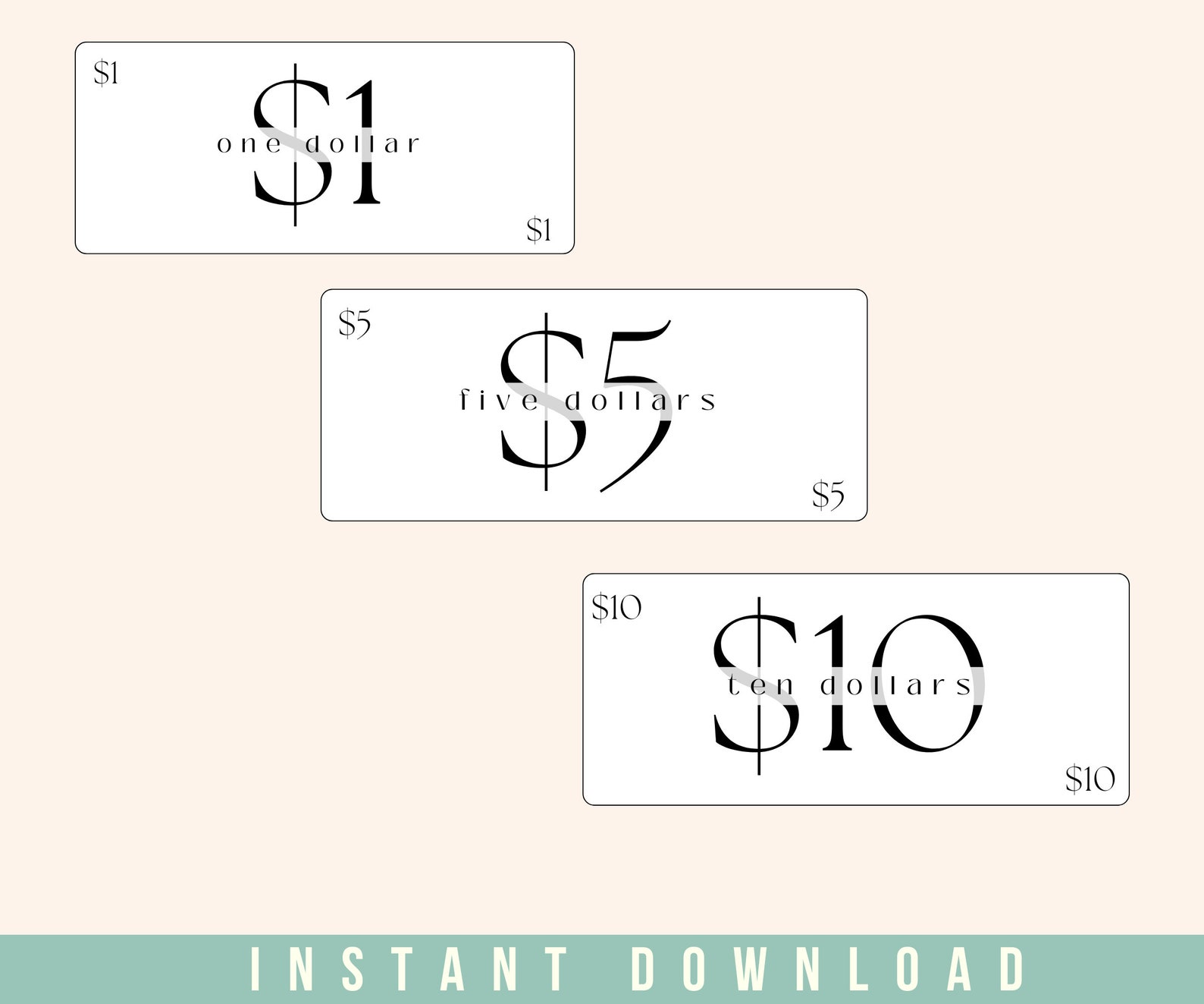 Dollar Bill Placeholders for Cash Stuffing, Printable Budget Binder ...