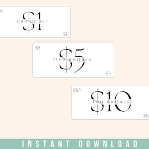 Dollar Bill Placeholders for Cash Stuffing, Printable Budget Binder ...