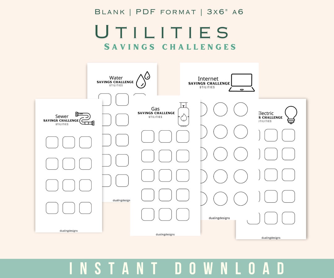 Utilities Savings Challenge Bundle - Apartment Savings Challenge ...