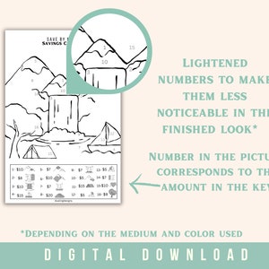 Save by Number Coloring Savings Challenge Printable - Low Income ...