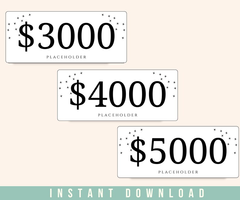 Cash Stuffing Placeholders, Printable Budget Binder Essential, Money ...