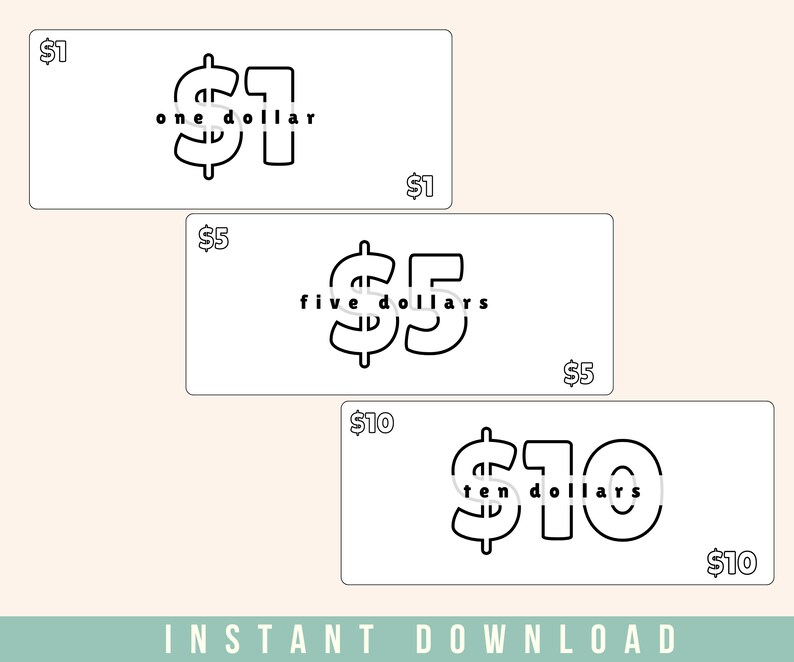 Coloring Placeholders for Cash Stuffing, Printable Budget Binder ...