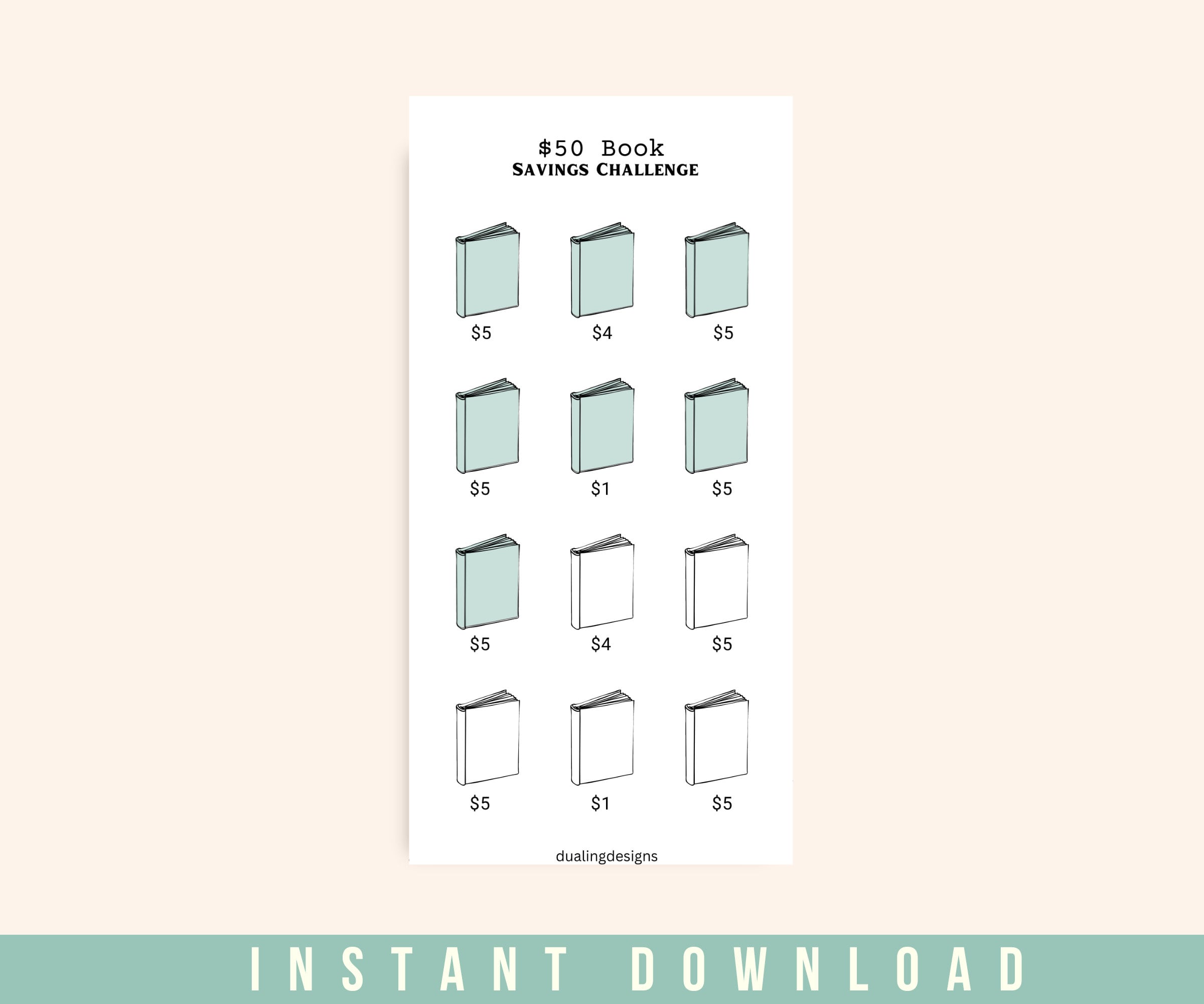 Book Savings Challenge Bundle, Low Income Savings, Book Lover Savings ...