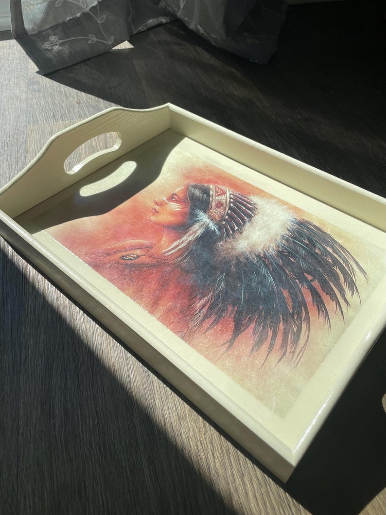 Indigenous Chief Decorative Tray, Native American Made, Indigenous ...