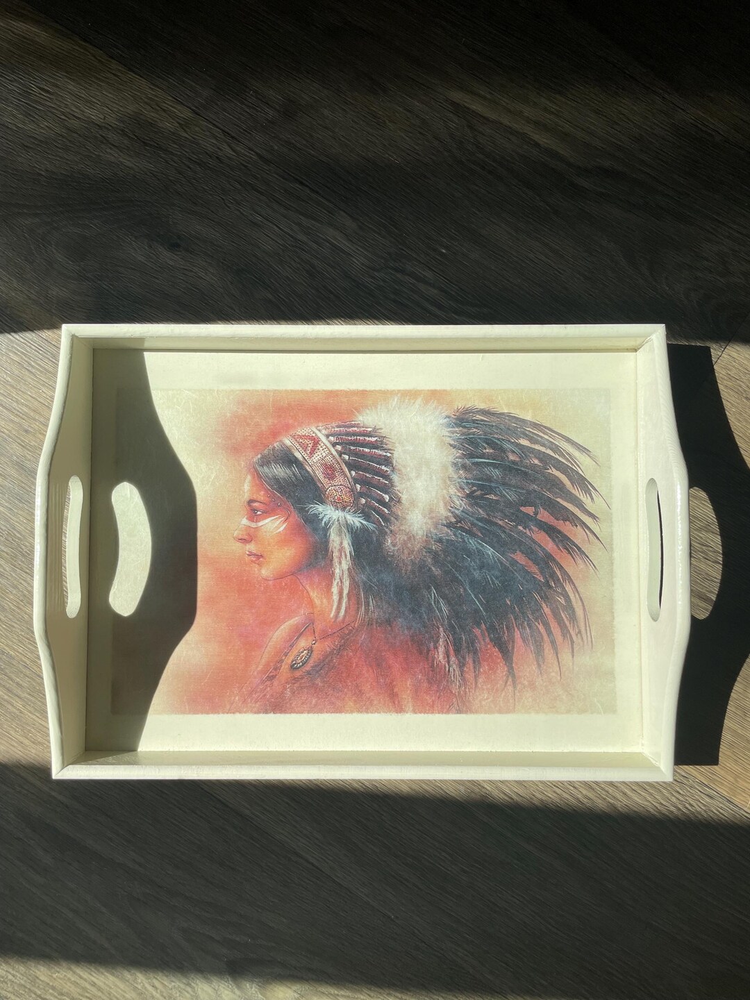 Indigenous Chief Decorative Tray, Native American Made, Indigenous ...