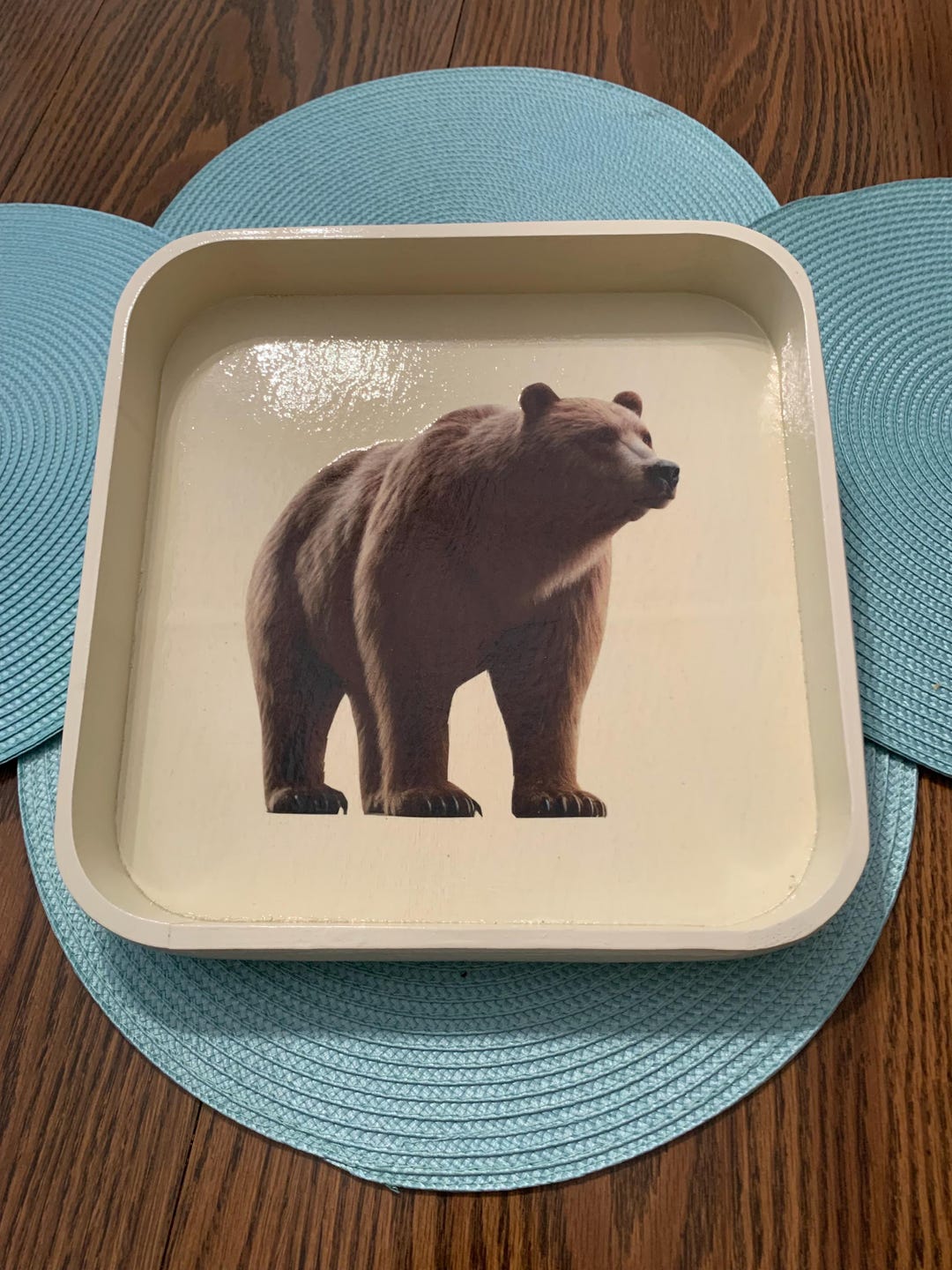 Brown Bear Decorative Tray, Native American Made, Indigenous Handmade ...