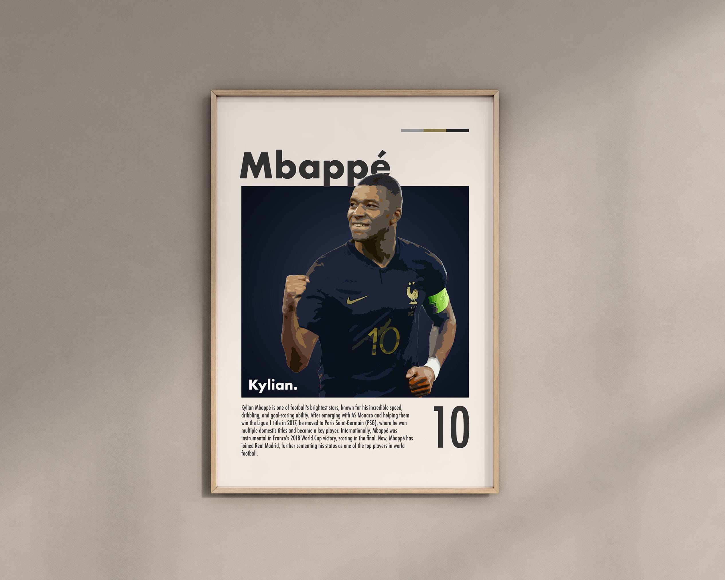 Printable Mbappe Poster PSG Wall Art Decorative Football Prints Gifts ...