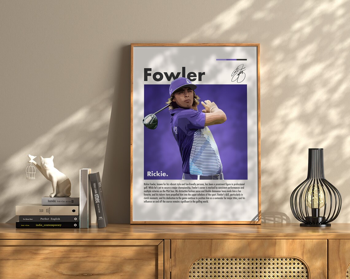 Printable Rickie Fowler Poster Golf Wall Art Rickie Fowler Artwork ...