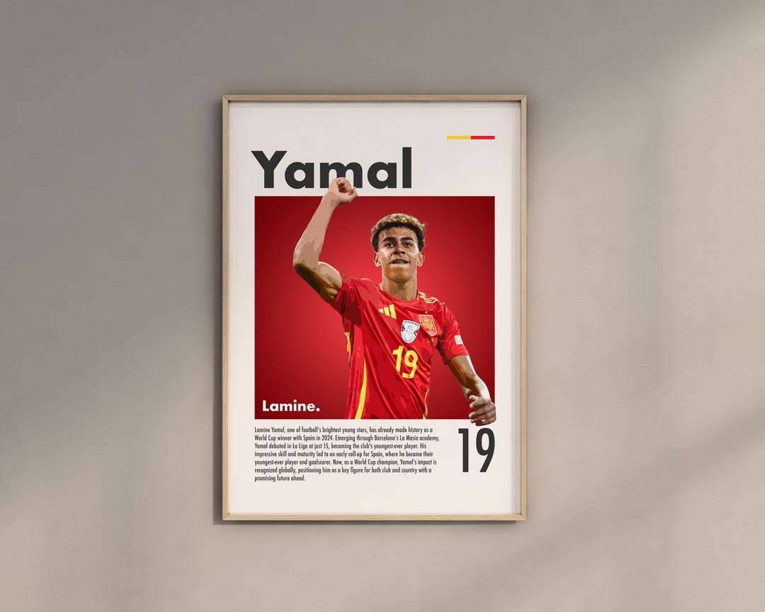 Lamine Yamal Poster Spanish Team Wall Art Cool FCB Posters Gifts for ...