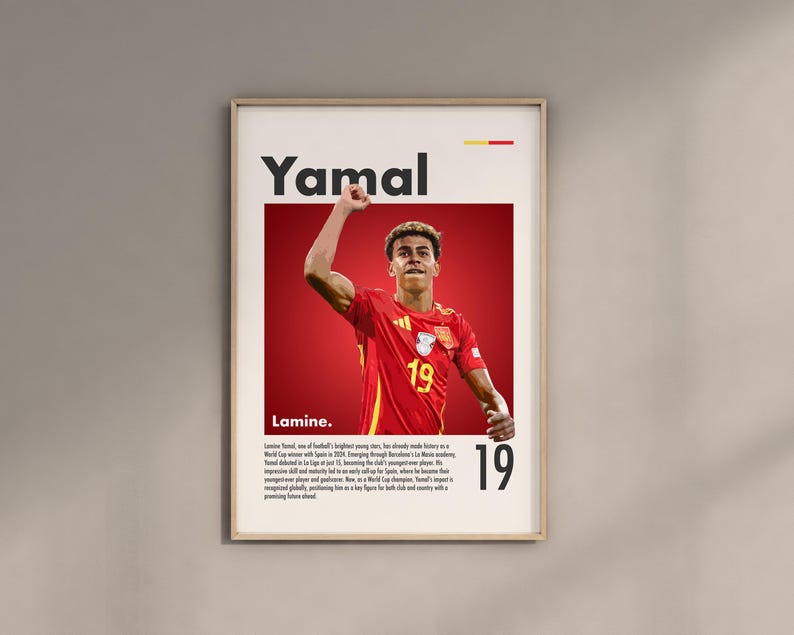 Lamine Yamal Poster Spanish Team Wall Art Cool FCB Posters Gifts for ...