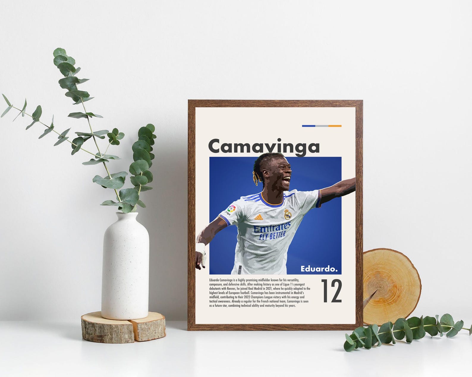 Eduardo Camavinga Poster Real Madrid Wall Art Cool Football Posters ...