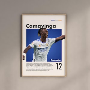 Eduardo Camavinga Poster Real Madrid Wall Art Cool Football Posters ...