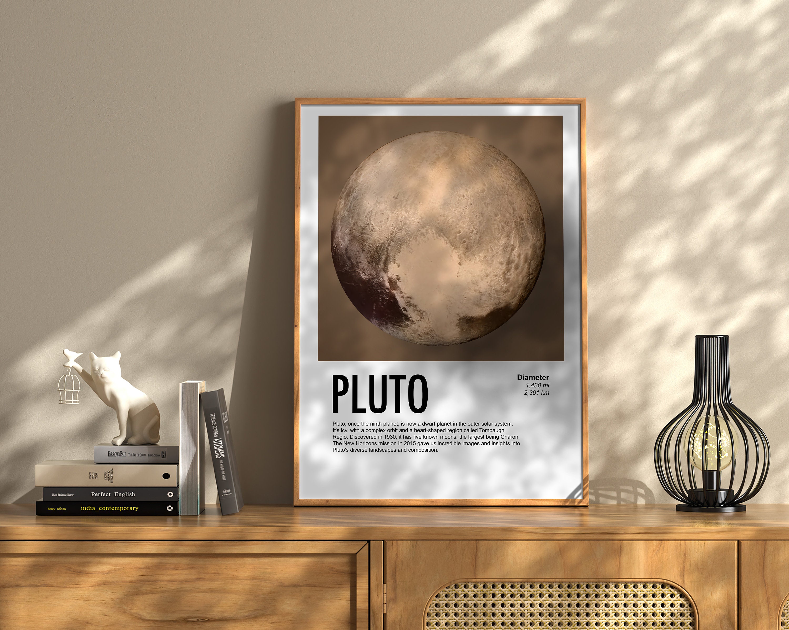 Pluto Poster Download Solar System Print for Livingroom Space ...