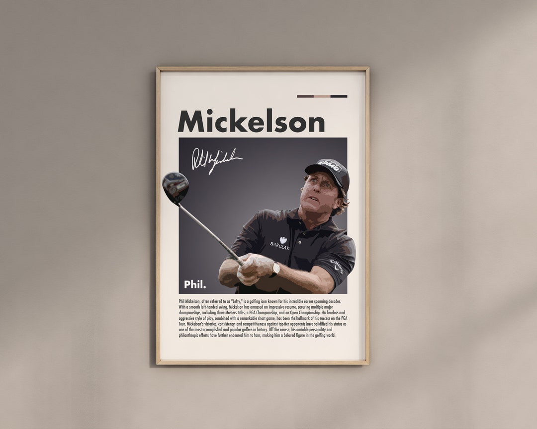 Phil Mickelson Wall Art Digital Golf Posters Phil Mickelson Artwork ...