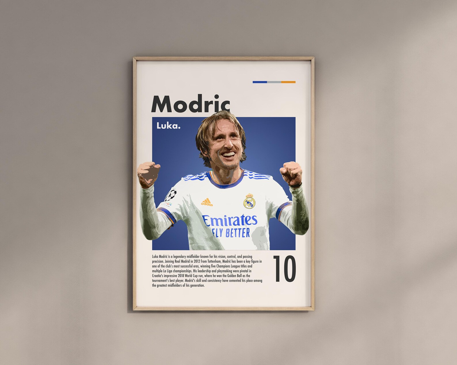 Luka Modric Poster Real Madrid Wall Art Cool Football Pints La Liga ...