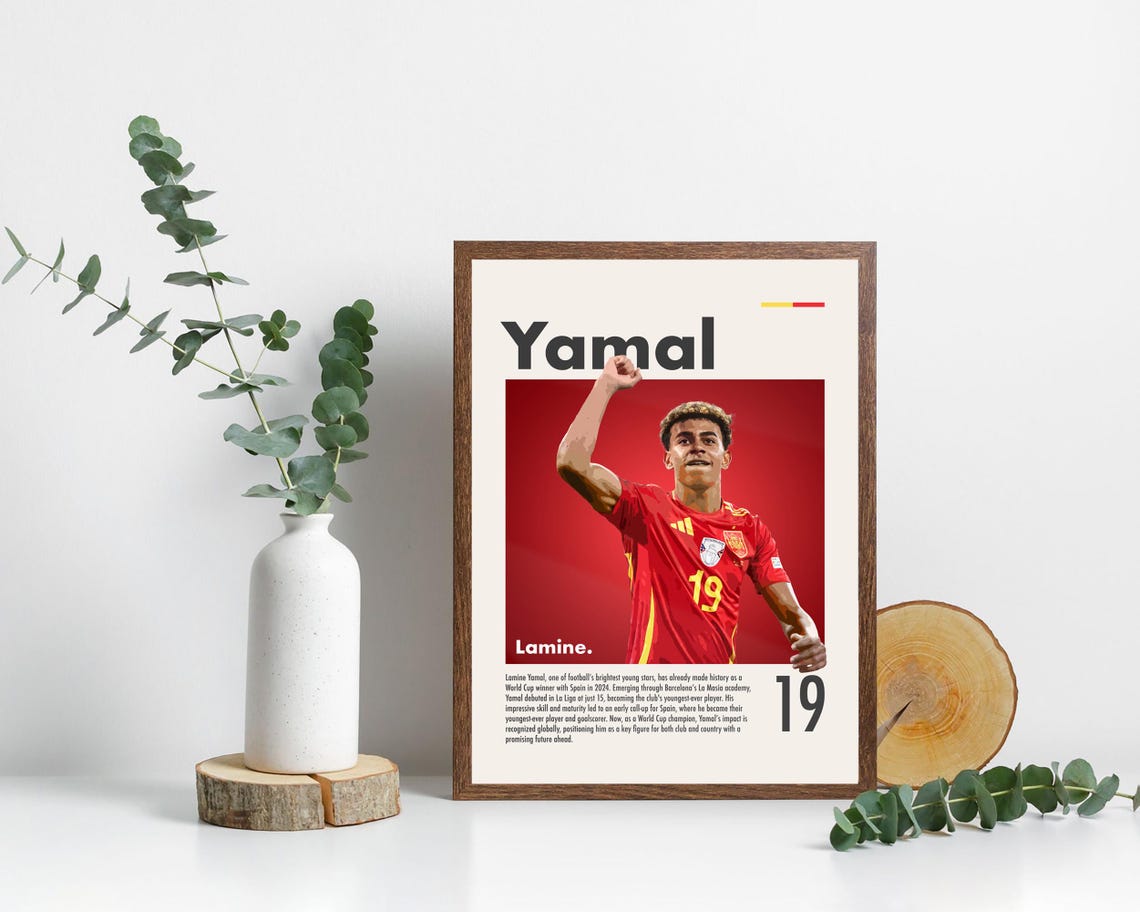 Lamine Yamal Poster Spanish Team Wall Art Cool FCB Posters Gifts for ...