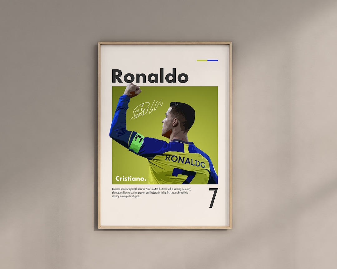 Printable Cristiano Ronaldo Poster Al Nassr Wall Art Nice Football ...