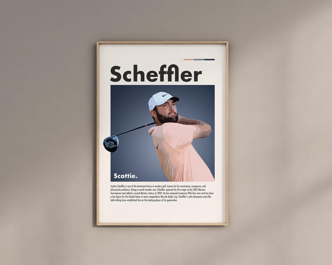 Scottie Scheffler Golf Poster | Digital Download Wall Art | Sport ...