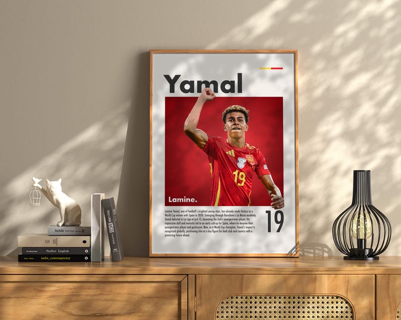 Lamine Yamal Poster Spanish Team Wall Art Cool FCB Posters Gifts for ...