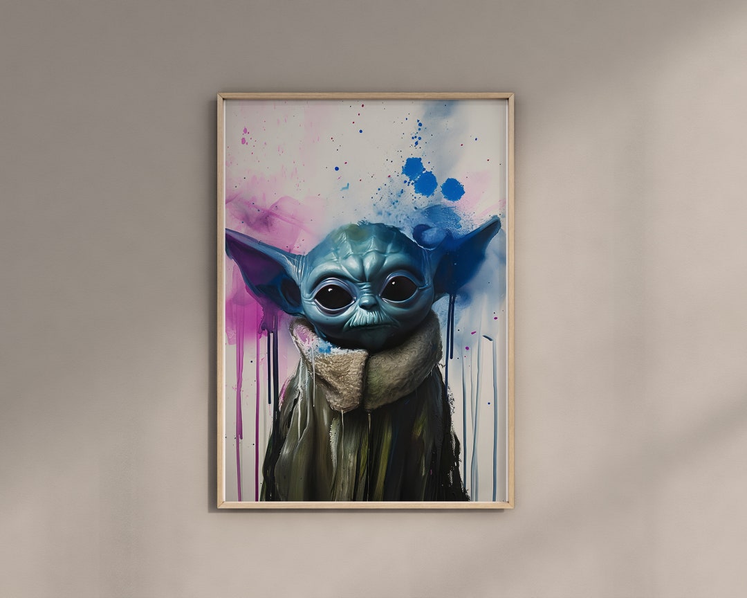 Grogu Wall Art Star Wars Poster Galactic Empire Artwork Movie ...