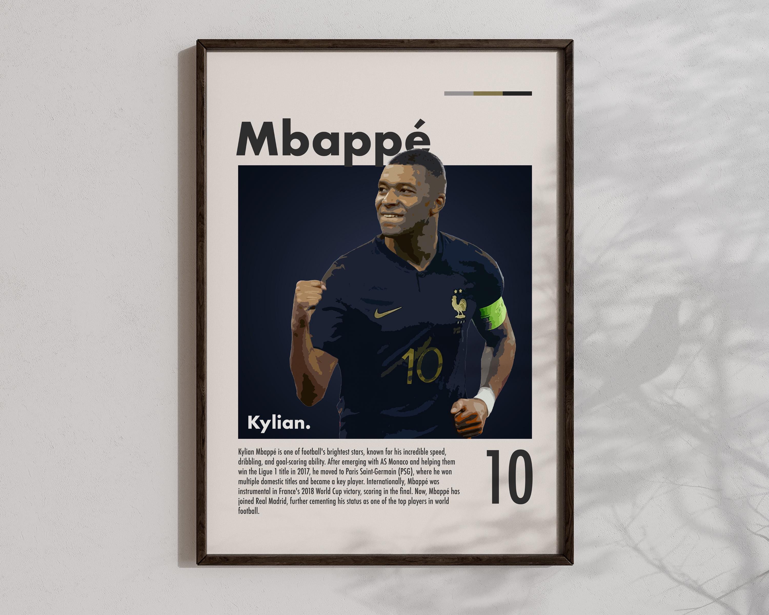 Printable Mbappe Poster PSG Wall Art Decorative Football Prints Gifts ...