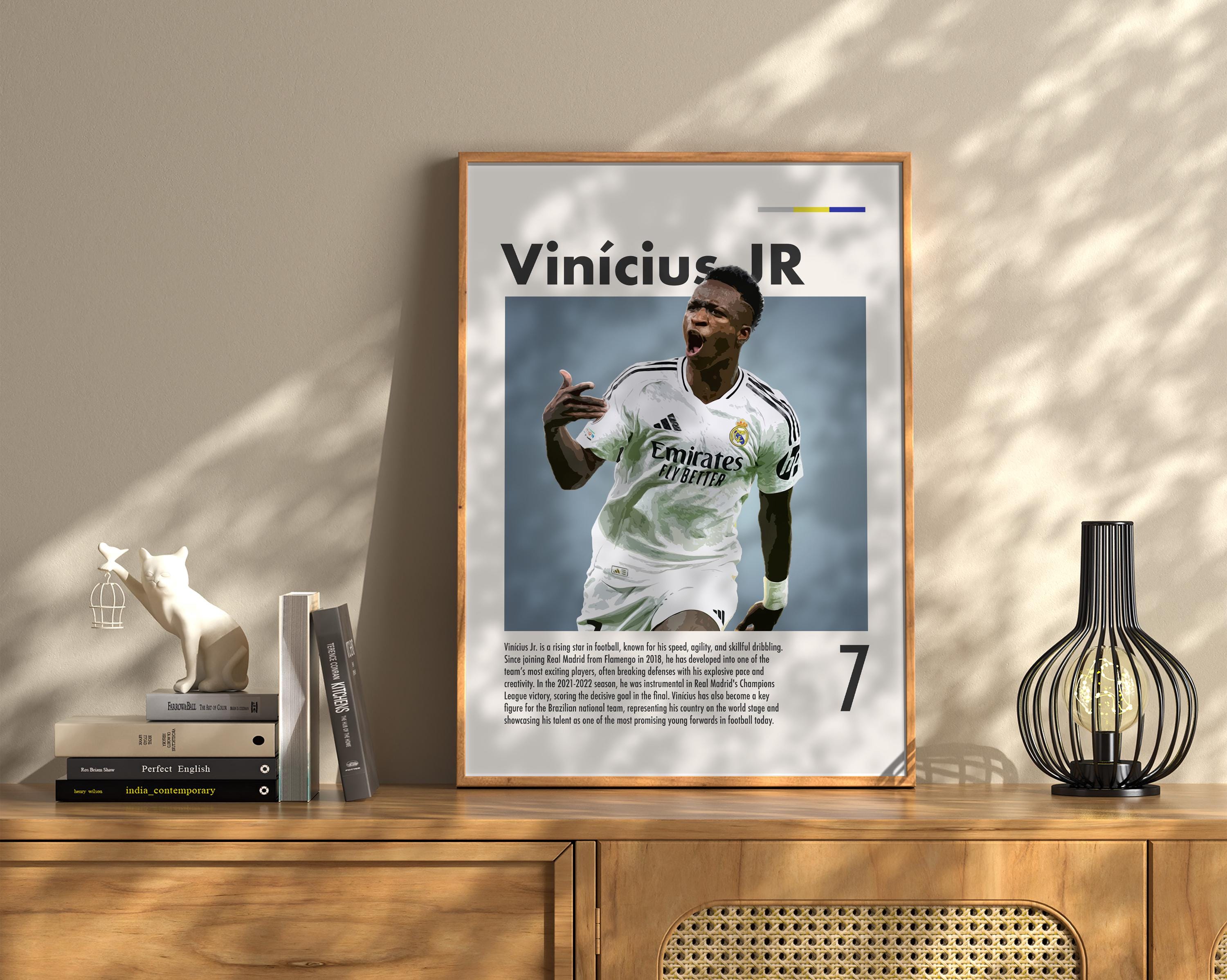 Digital Vinicius Jr Poster Real Madrid Wall Art Decorative Football ...