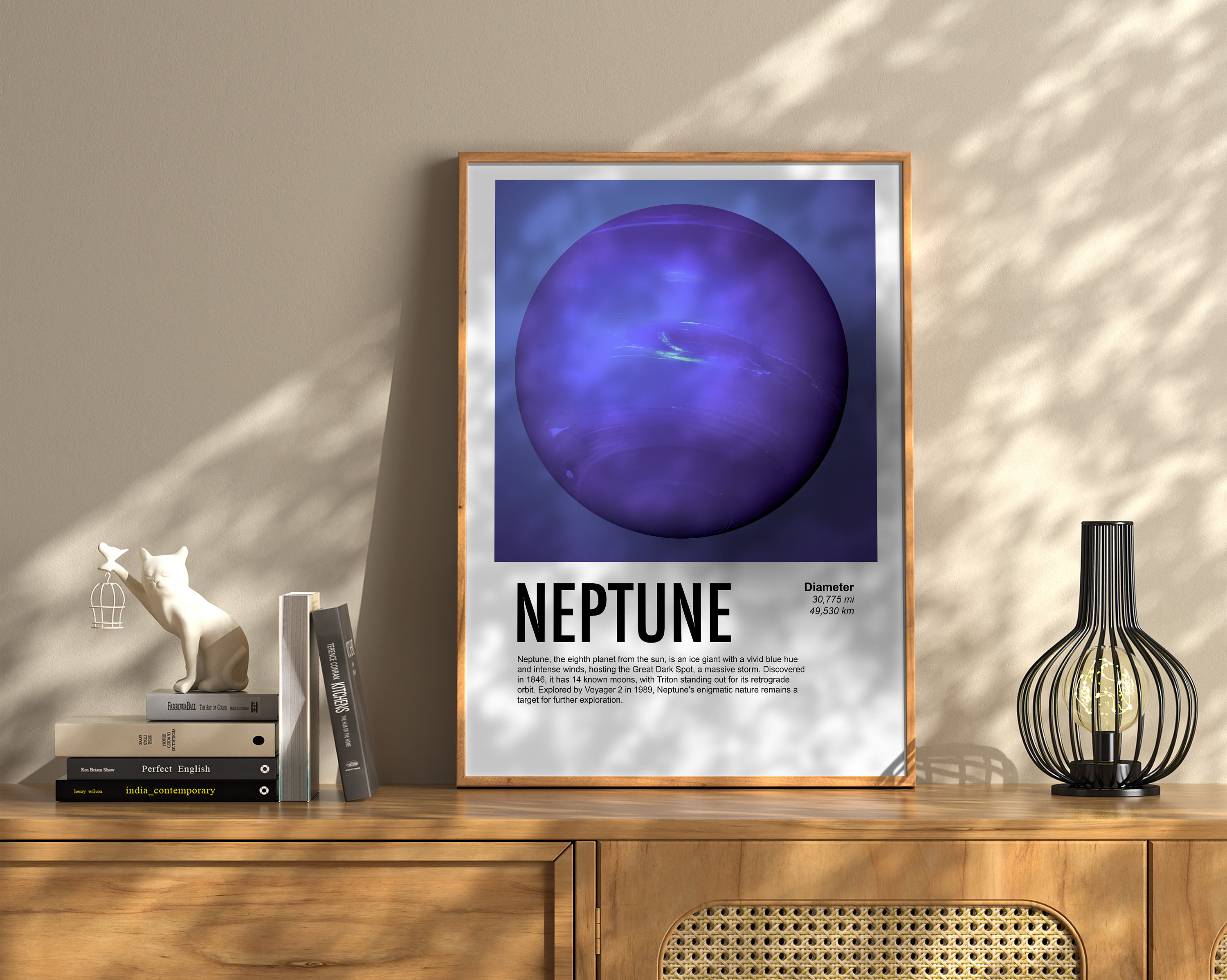 Neptune Poster Printable Solar System Print for Livingroom - Etsy
