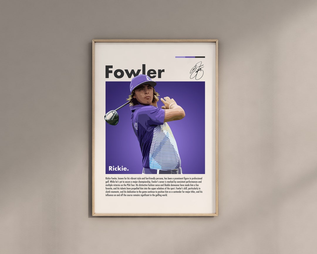 Printable Rickie Fowler Poster Golf Wall Art Rickie Fowler Artwork ...