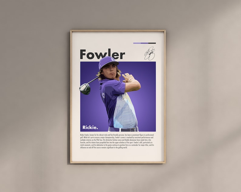 Printable Rickie Fowler Poster Golf Wall Art Rickie Fowler Artwork ...