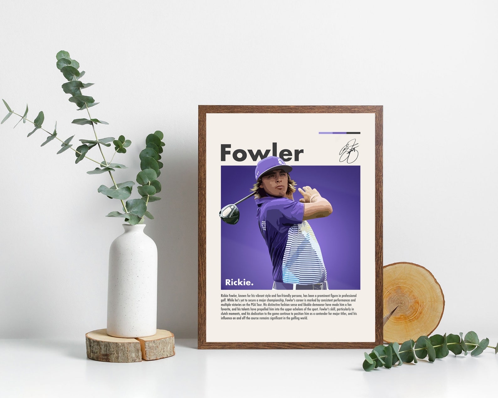 Printable Rickie Fowler Poster Golf Wall Art Rickie Fowler Artwork ...