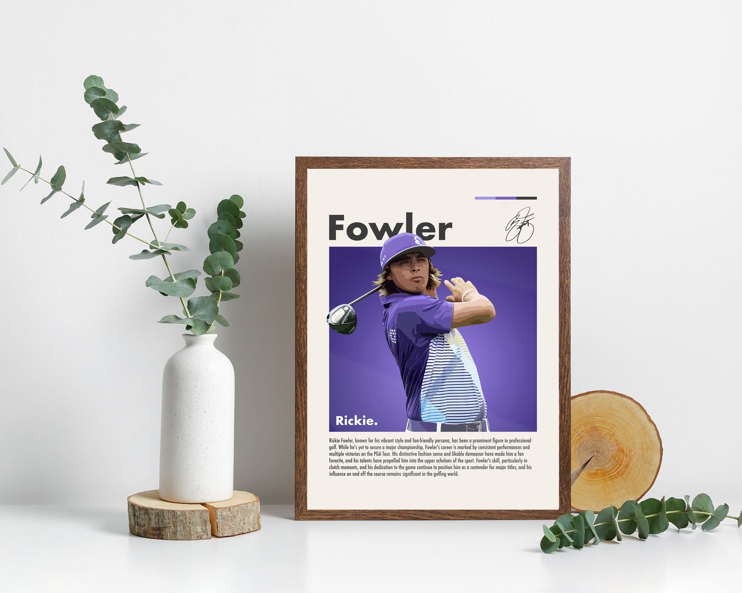 Printable Rickie Fowler Poster Golf Wall Art Rickie Fowler Artwork ...