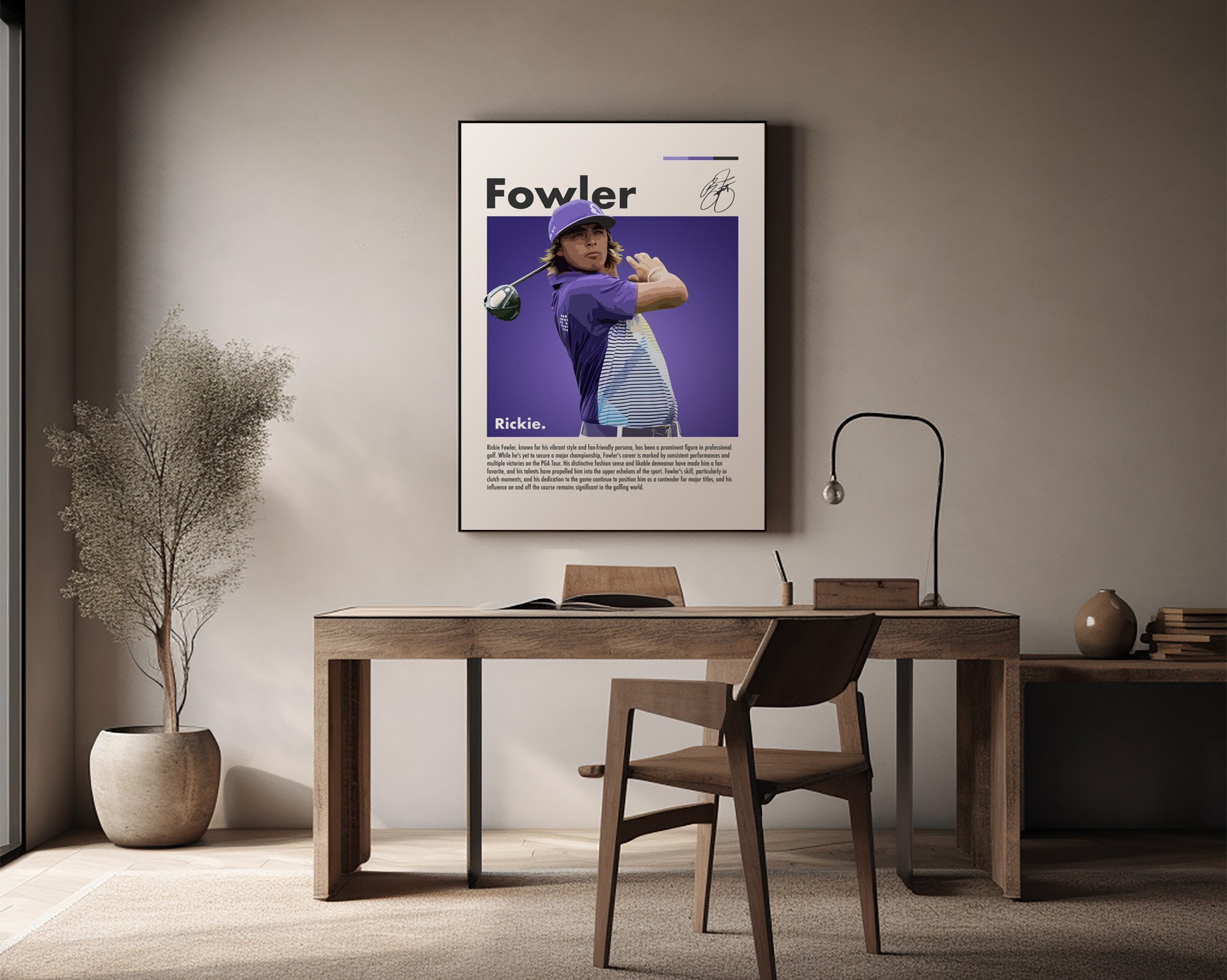 Printable Rickie Fowler Poster Golf Wall Art Rickie Fowler Artwork ...