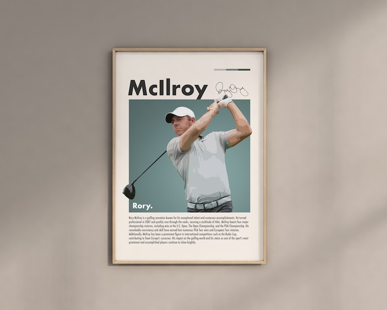 Rory Mcilroy Poster Printable Golf Posters Rory Mcilroy Wall Art ...