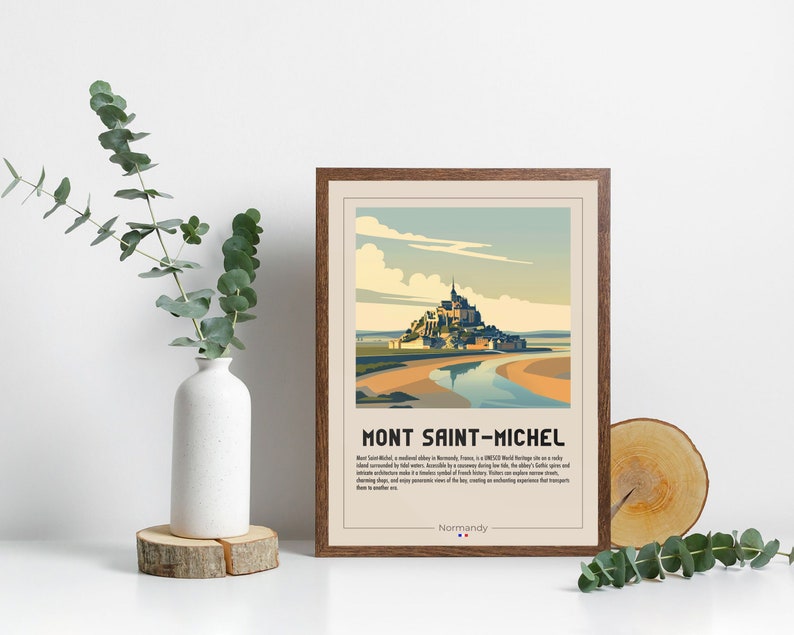 Mont Saint Michel Poster Aesthetic Home Decoration Digital Download ...