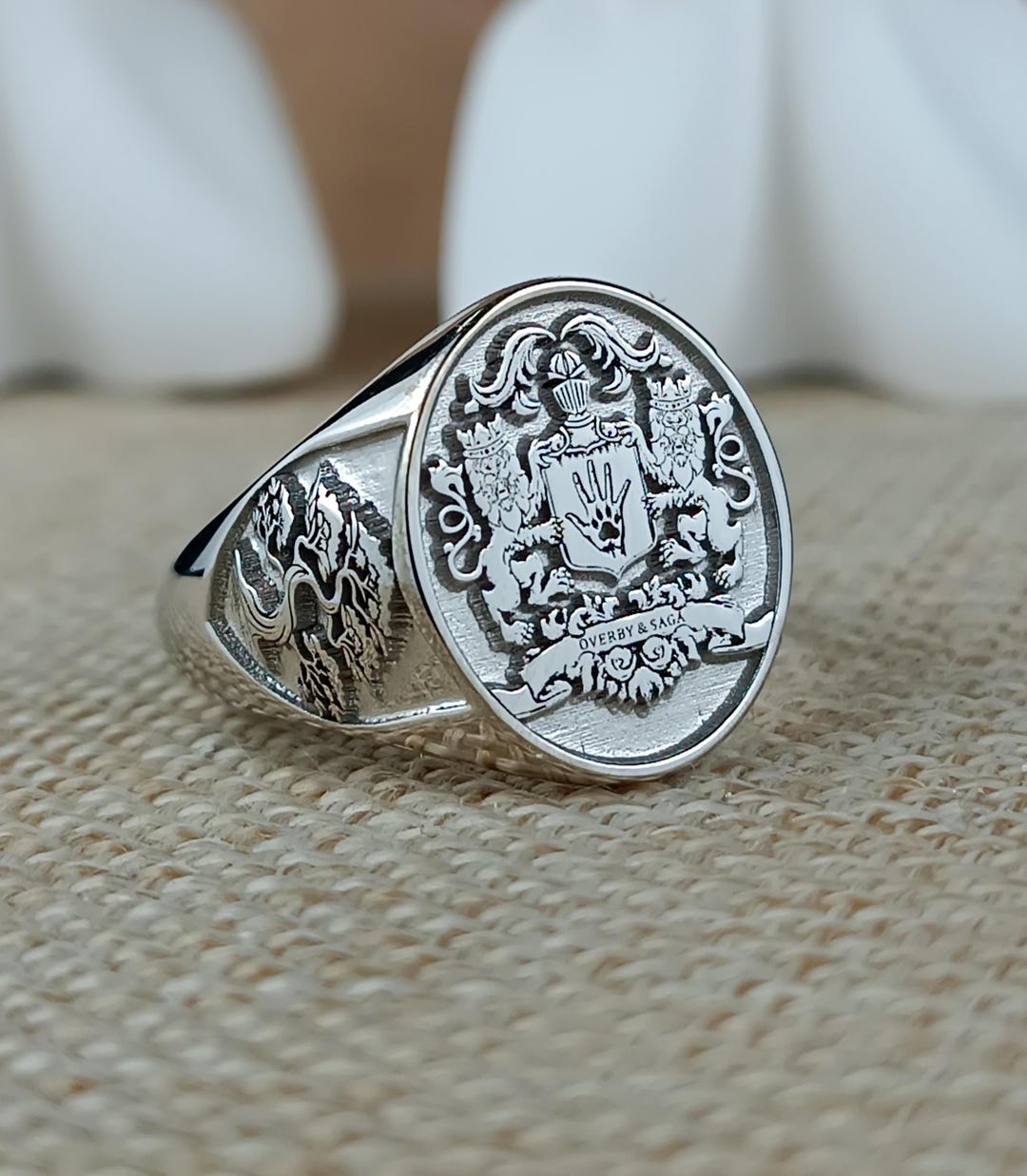 Fraternity Crest Ring / Greek Letter Jewelry / Custom Shield Signet ...