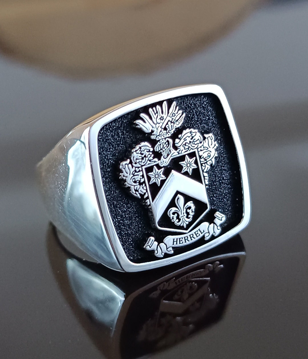 Custom Family Crest Ring: Gold and Silver Signet (handcrafted ...