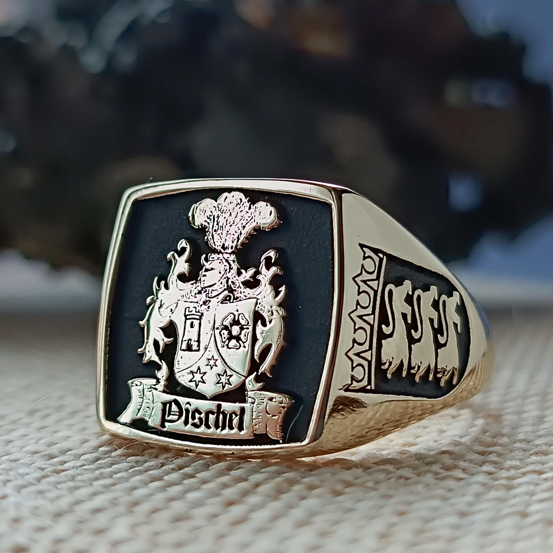Custom Family Crest Ring – Sterling Silver Heritage Design for Special ...